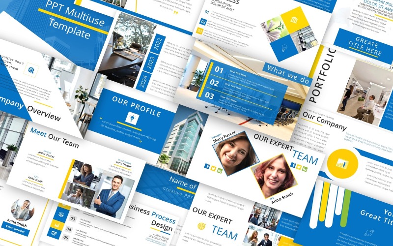 Modèle de présentation PPT multi-usage - TemplateMonster