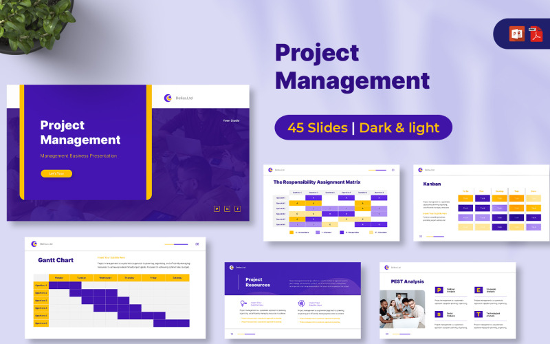 Modèle PowerPoint de gestion de projet Vol.1