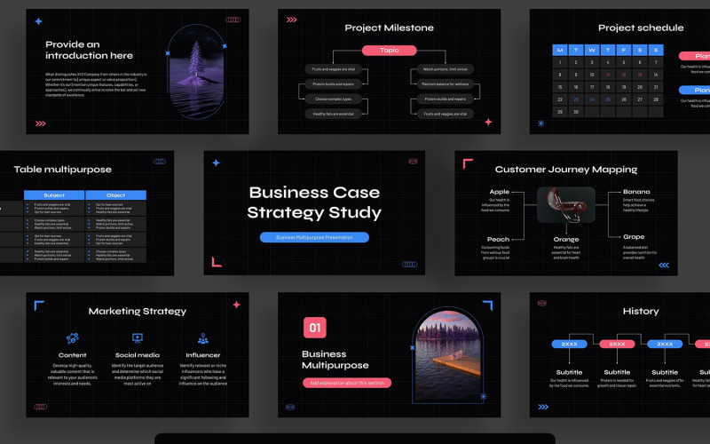Business Case Strategy Study PowerPoint - TemplateMonster