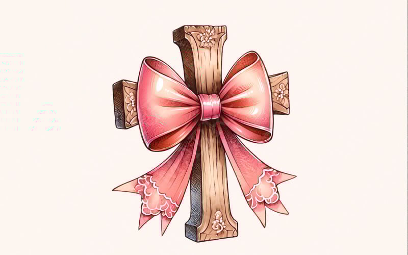 Cross with Pink Bow Png, Christian PNG Coquette, Bible Verse Bow PNG ...