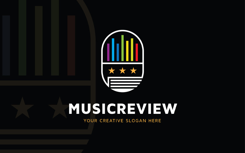Music Review Logo Design Template #435155 - TemplateMonster