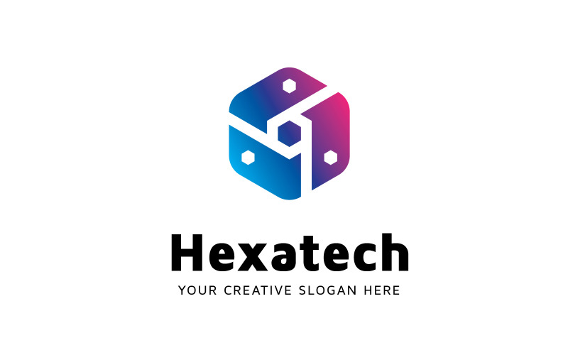 Hexagonal Tech Logo Design #435351 - TemplateMonster