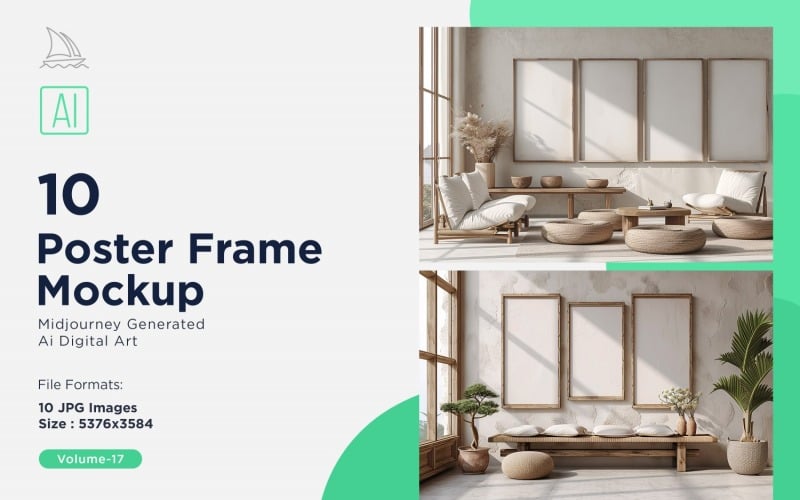 Poster Frame Mockup 10 Set Vol - 17 #436017 - TemplateMonster
