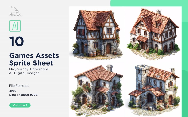 Games Assets Sprite Sheet on White Background Set 02