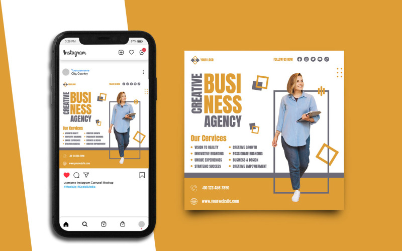 Creative Business Instagram Template 3 - TemplateMonster