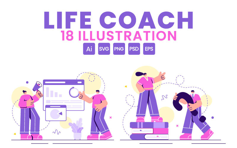 14 Life Coach Illustration #280426 - TemplateMonster