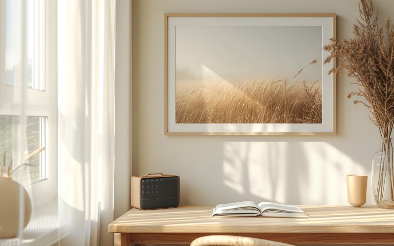 Minimalist Design with Desk & Frame 182 - TemplateMonster