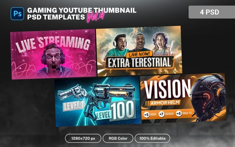 Youtube Game Thumbnail Templates #439767 - TemplateMonster