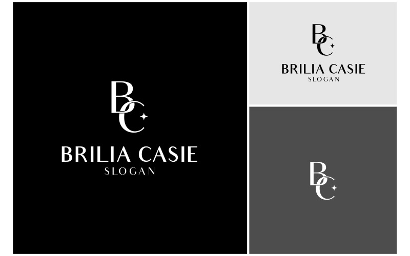 Letra Inicial BC Logo Luxo #439831 - TemplateMonster