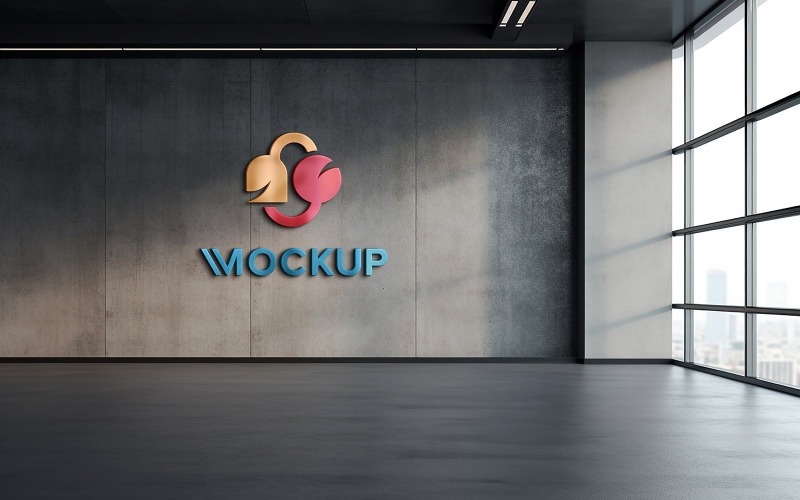 Modelo de mockup de logotipo 3d legal em psd