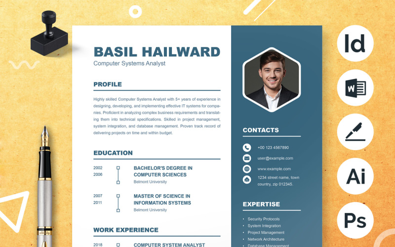 Modern Professional Resume Template Word - TemplateMonster