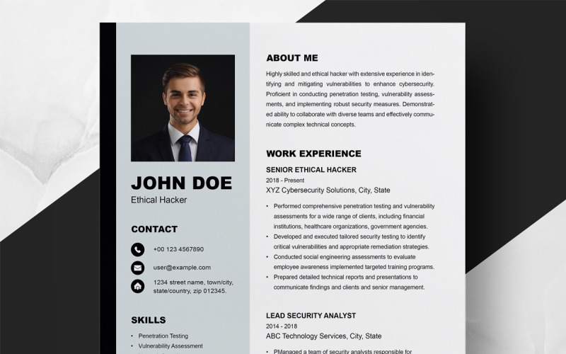 Modern Executive Resume Template #439954 - TemplateMonster