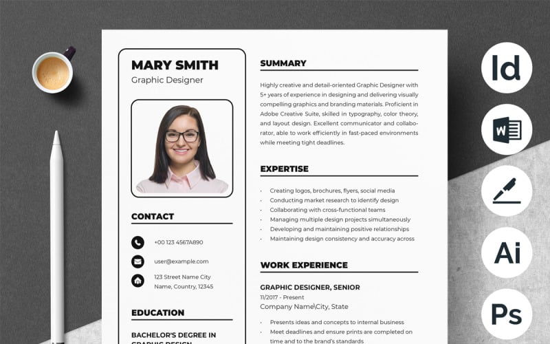 Simple And Executive Resume Template - TemplateMonster