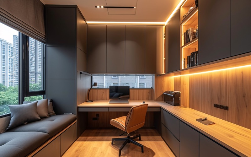 Home Workstation Table Chai Desk and Frame Home Book Closet 396