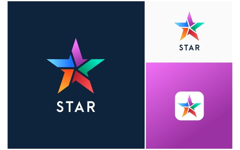 Star Spark Colorful Modern Logo #440426 - TemplateMonster