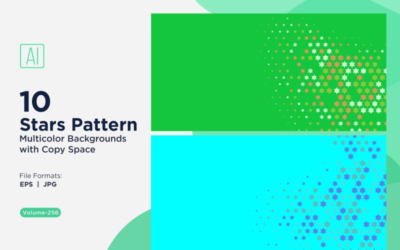 Star Pattern Background Multi Colors 256 - TemplateMonster