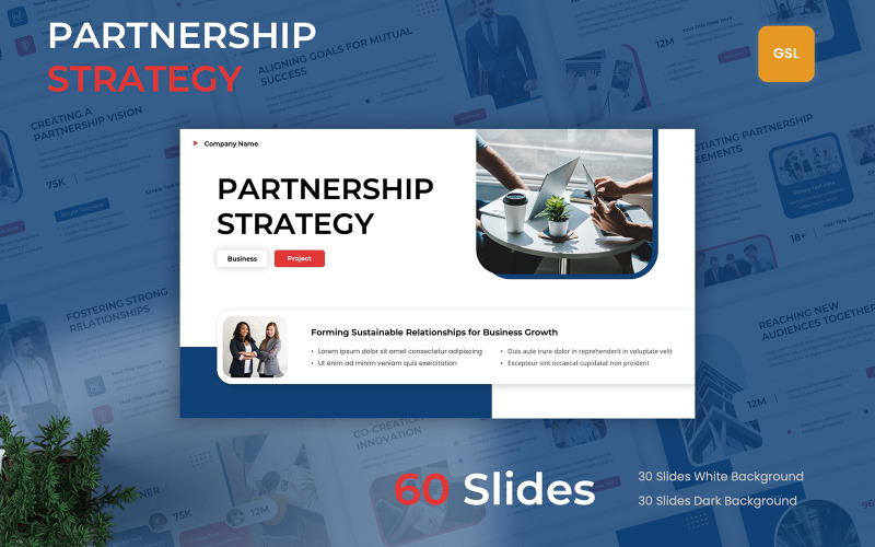 Partnership Strategy Google Slides Template - TemplateMonster