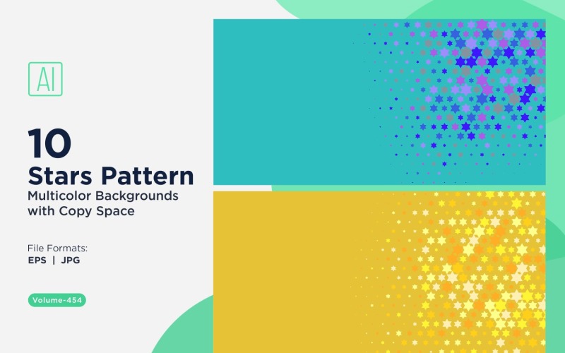 Colorful Stars Pattern Background 454 - TemplateMonster