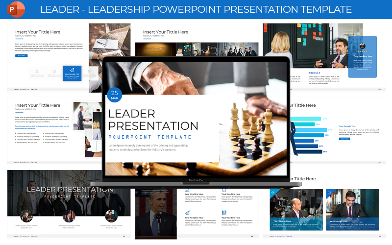 Líder - Modelo de apresentação de liderança - TemplateMonster