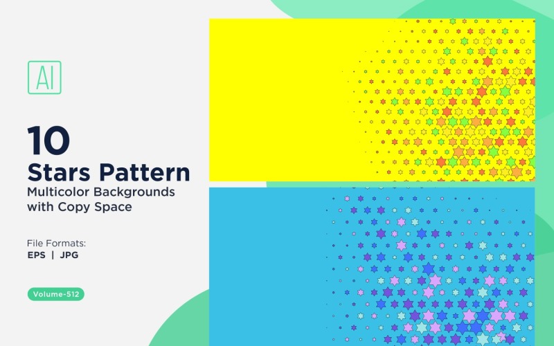 Colorful Stars Pattern Background 512 - TemplateMonster