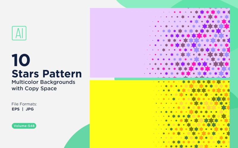 Colorful Stars Pattern Background 548 - TemplateMonster