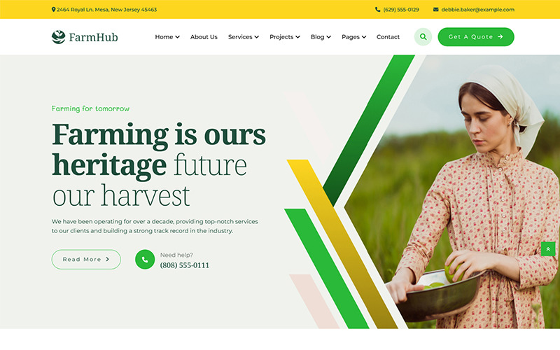 Farmhub - Plantilla HTML para agricultura y productos orgánicos