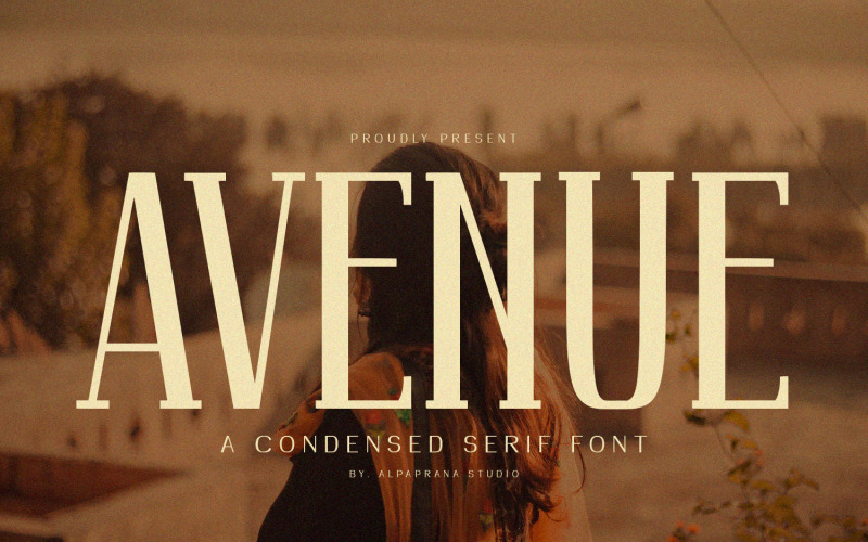 Avenue - Condensed Serif Font #441344 - TemplateMonster