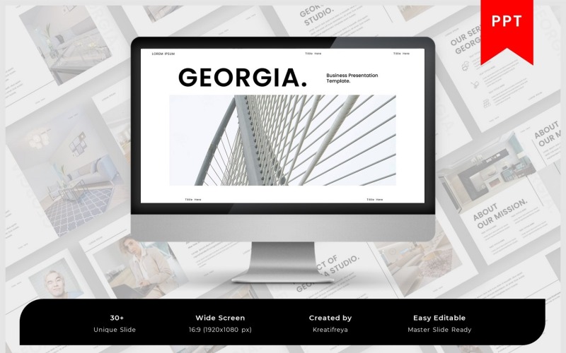 Gerogia - Business PowerPoint Template - TemplateMonster