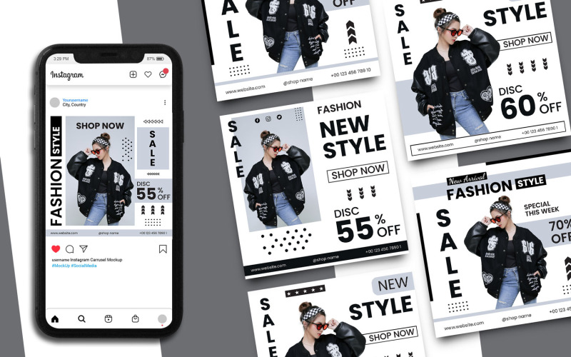 Fashion Style Instagram Template #441415 - TemplateMonster