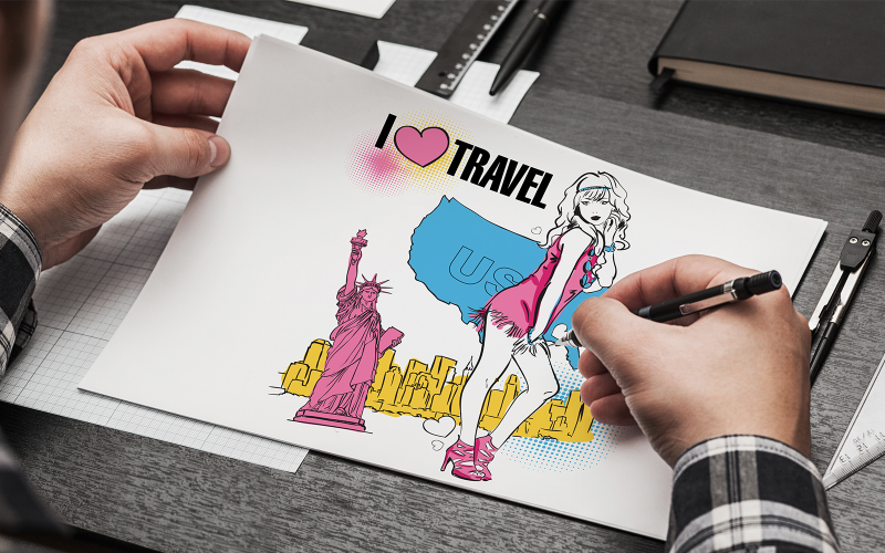 Illustration créative pour la mode-0436-24 - TemplateMonster