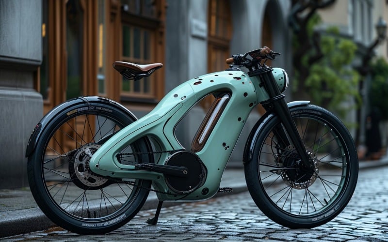 Electric E-Bikes, Bicycle Sleek Minimalist Design 48