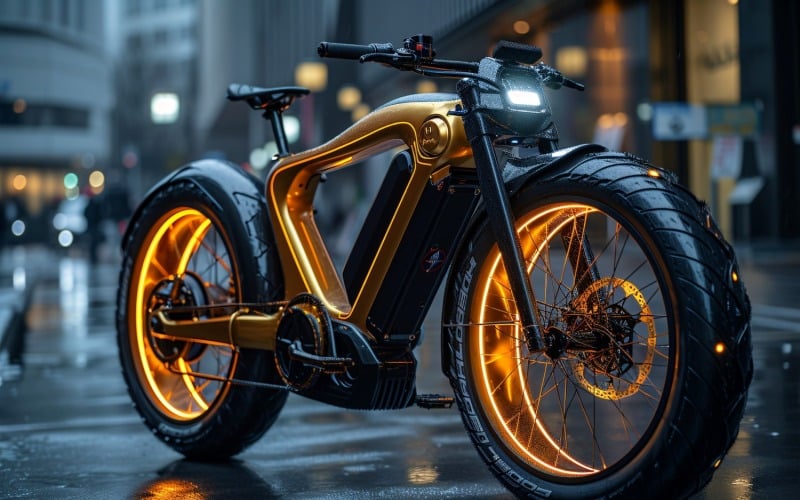 Electric E-Bikes, Bicycle Sleek Minimalist Design 100