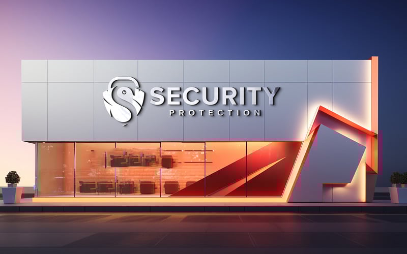 Restaurant front view logo mockup #442031 - TemplateMonster