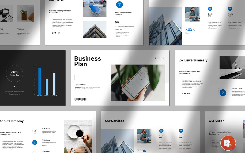 Modèle de présentation PowerPoint intelligent de plan d'affaires