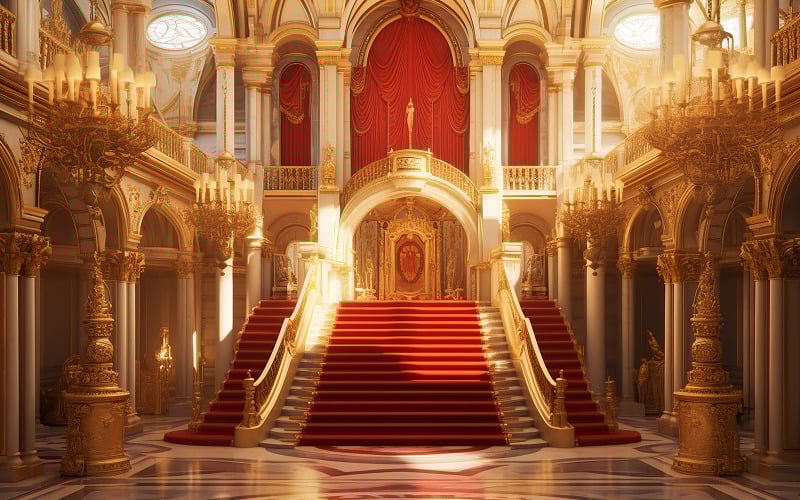 Fantasy interior of the royal palace - TemplateMonster