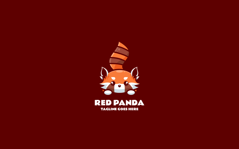 Red Panda Mascot Cartoon Logo Design 1 - TemplateMonster