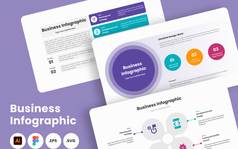 Business Infographic Template V21 #443343 - TemplateMonster
