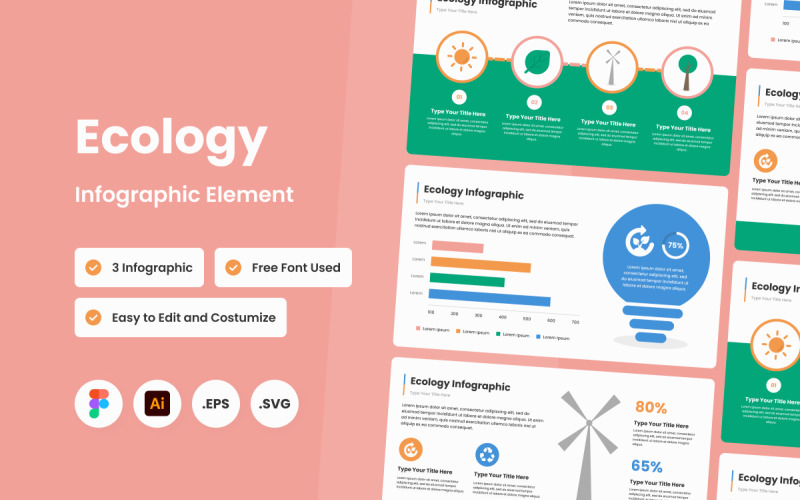 Ecology Infographic Template V1 #443335 - TemplateMonster