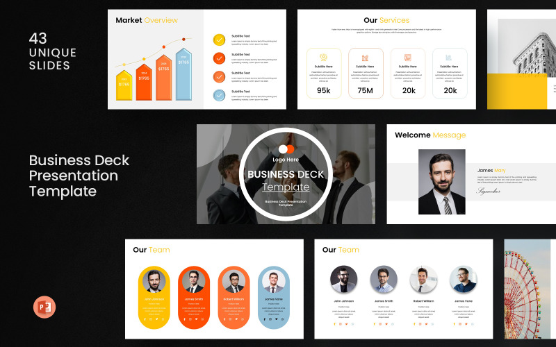 Apresentação de Business Deck - Modelo - TemplateMonster
