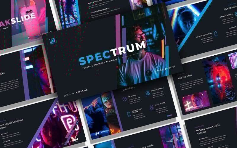 Plantilla gratuita de PowerPoint para empresas creativas