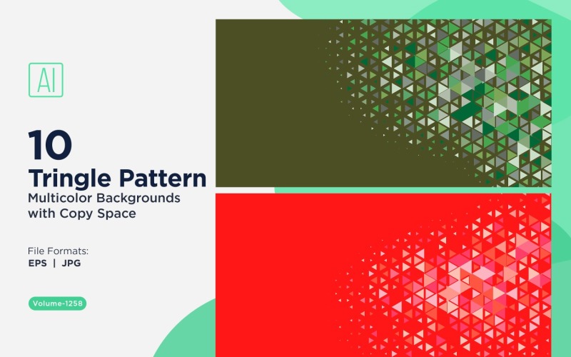 Colorful Triangles of Various Sizes Versatile Pattern Background 1258