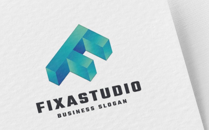 Fixa Studio Letra F Logo #445274 - TemplateMonster