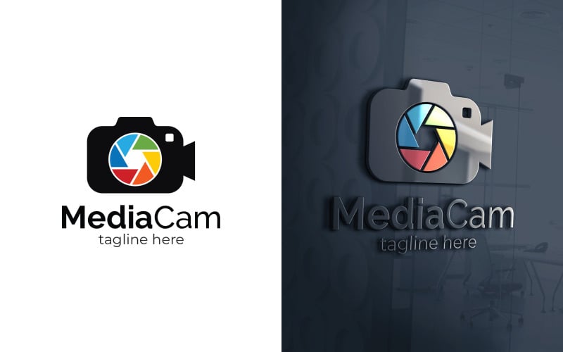 Media Cam logo design template #445445 - TemplateMonster