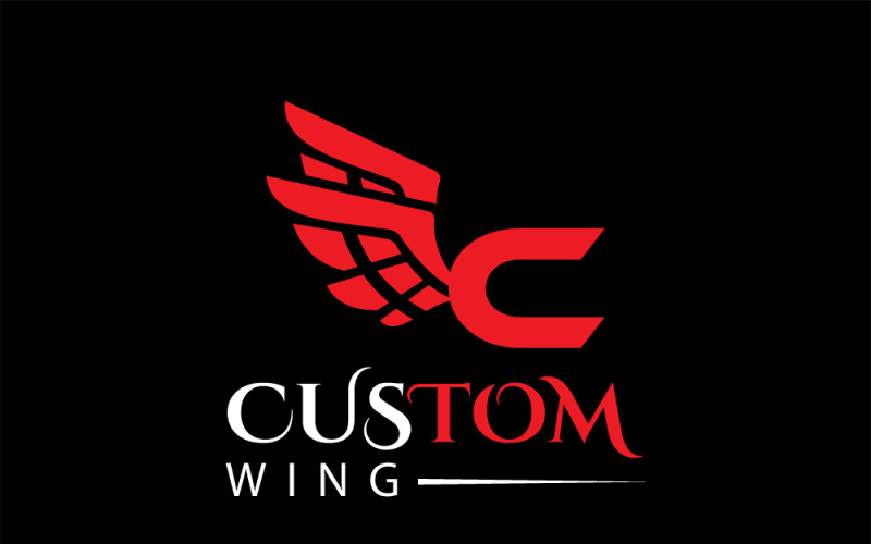 Custom Wing Logo & Letter C Wing Logo - TemplateMonster