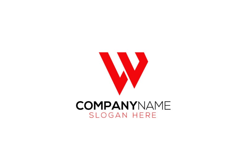 Diseño de logotipo con la letra W y W minimalista