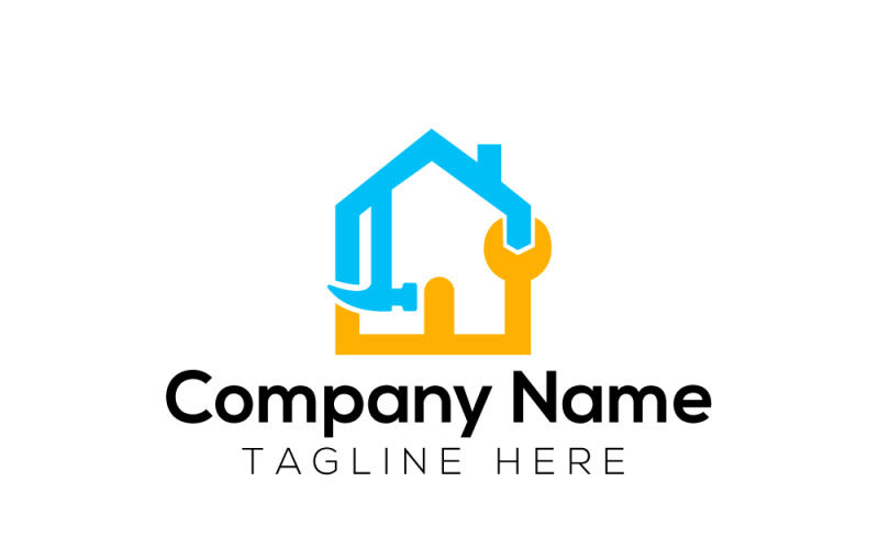 House Fix & House Construction Logo - TemplateMonster