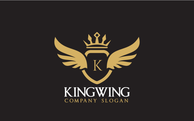 King Wing Logo design Template #445532 - TemplateMonster