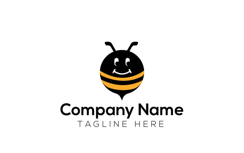 Bee Point & Beehive Logo design Template
