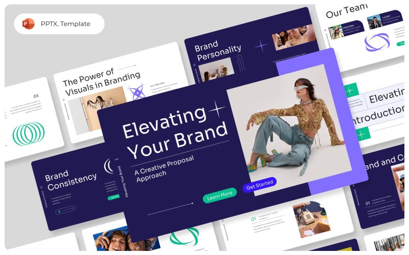 Elevating Your Brand PowerPoint Template - TemplateMonster