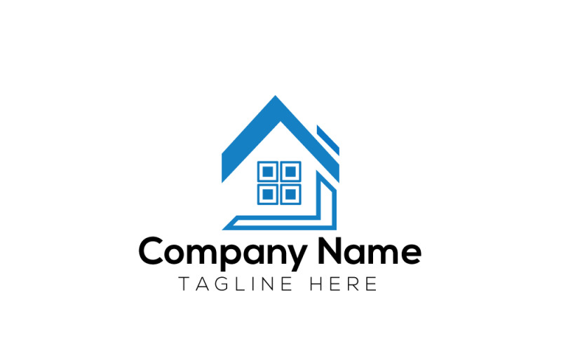 Modern Home Logo design Template 2 #445611 - TemplateMonster